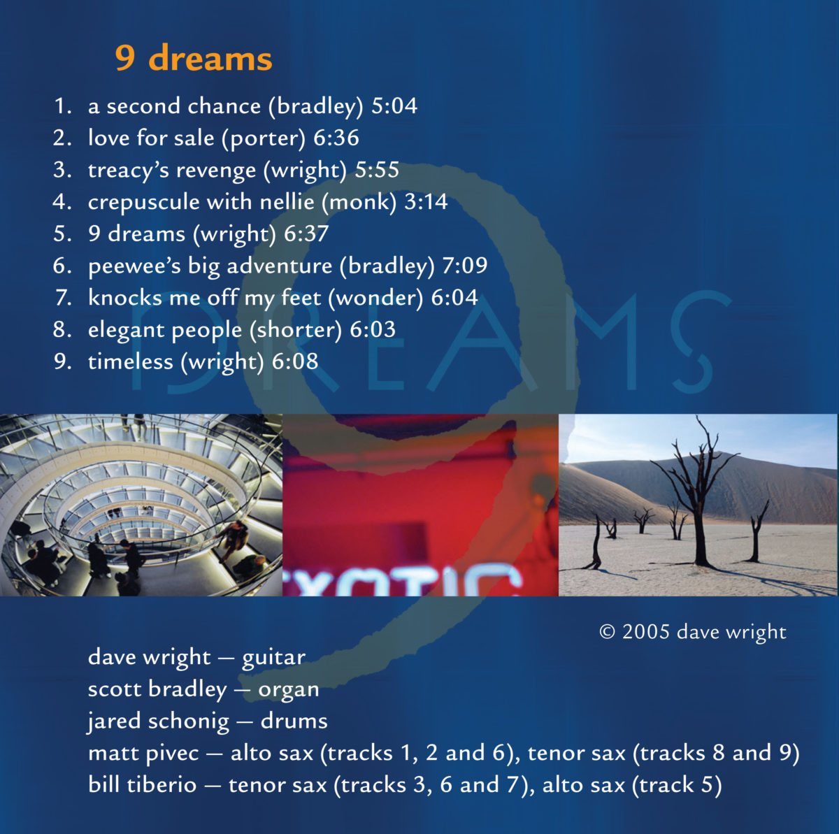9 Dreams – by jazz guitarist Dave Wright from Rochester, New York - davidrollawright.com